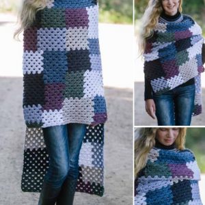 Free Pattern – Free Form Granny Treble Poncho – Woolcrate